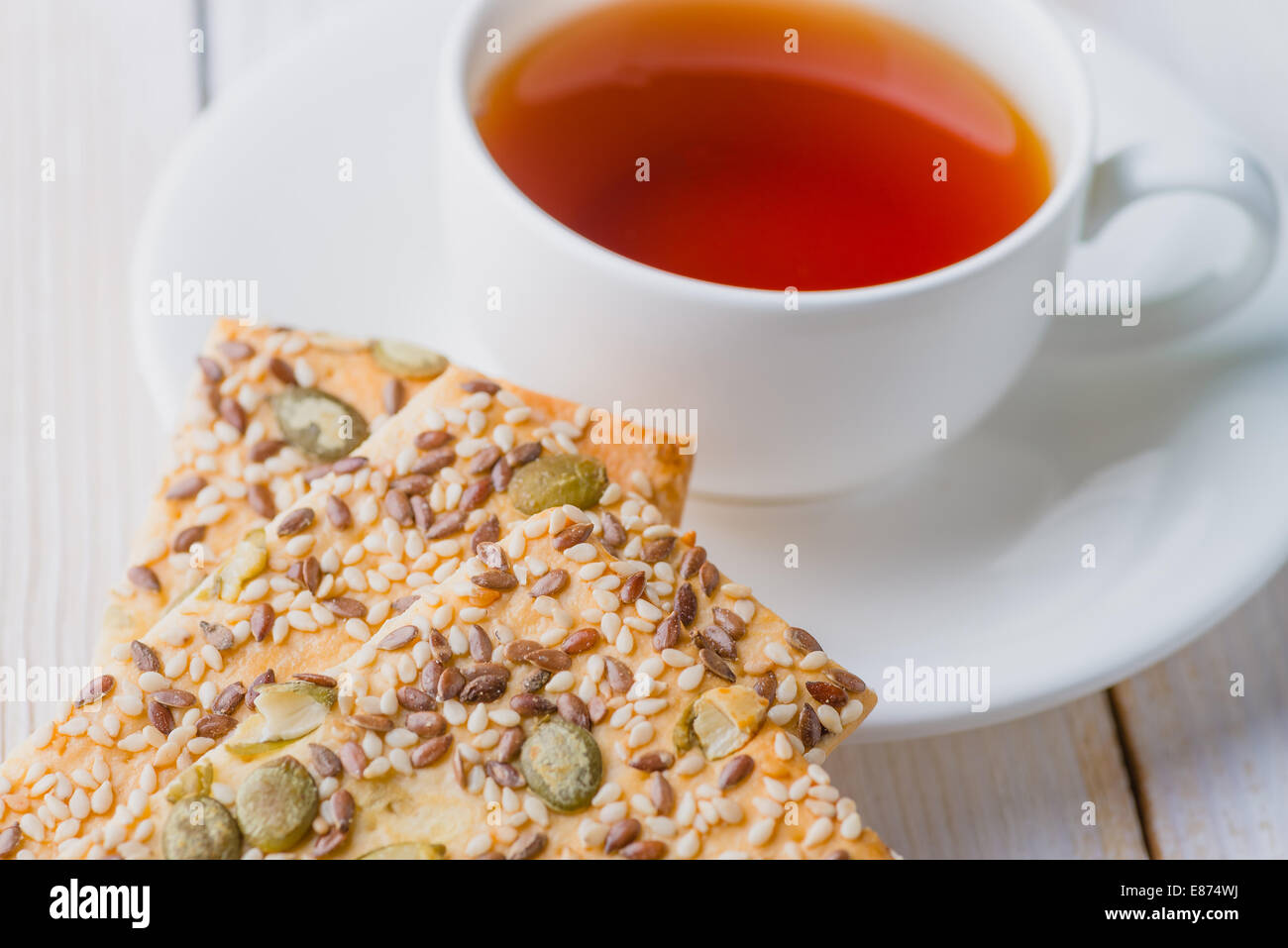 Tea and biscuits Stock Photo - Alamy
