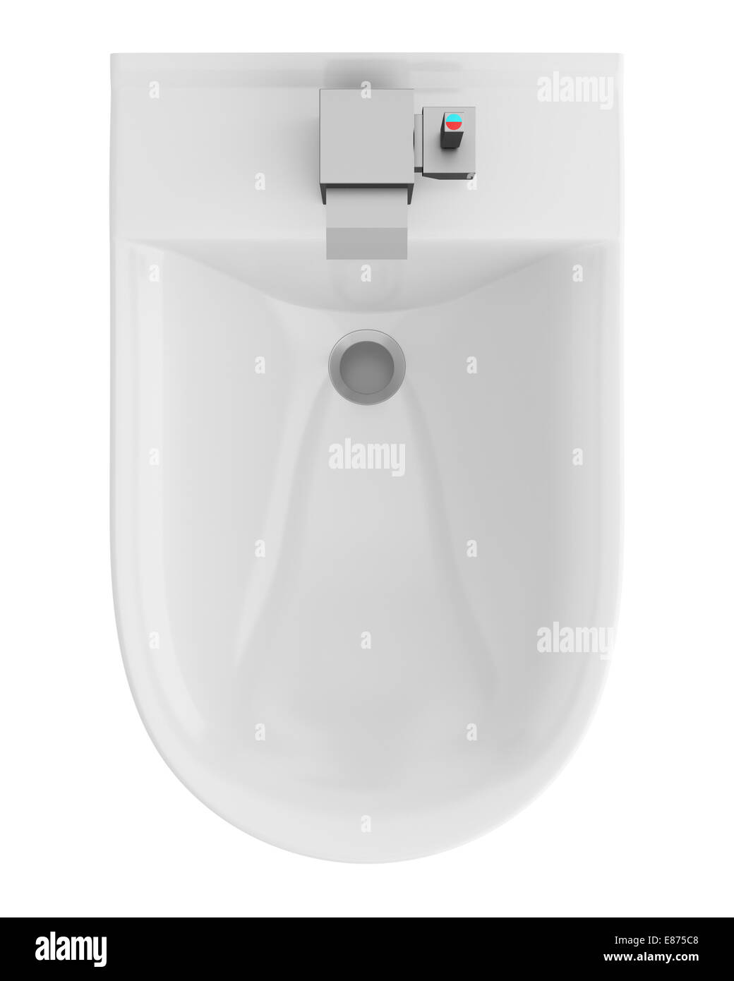 top view of ceramic bidet isolated on white background Stock Photo - Alamy