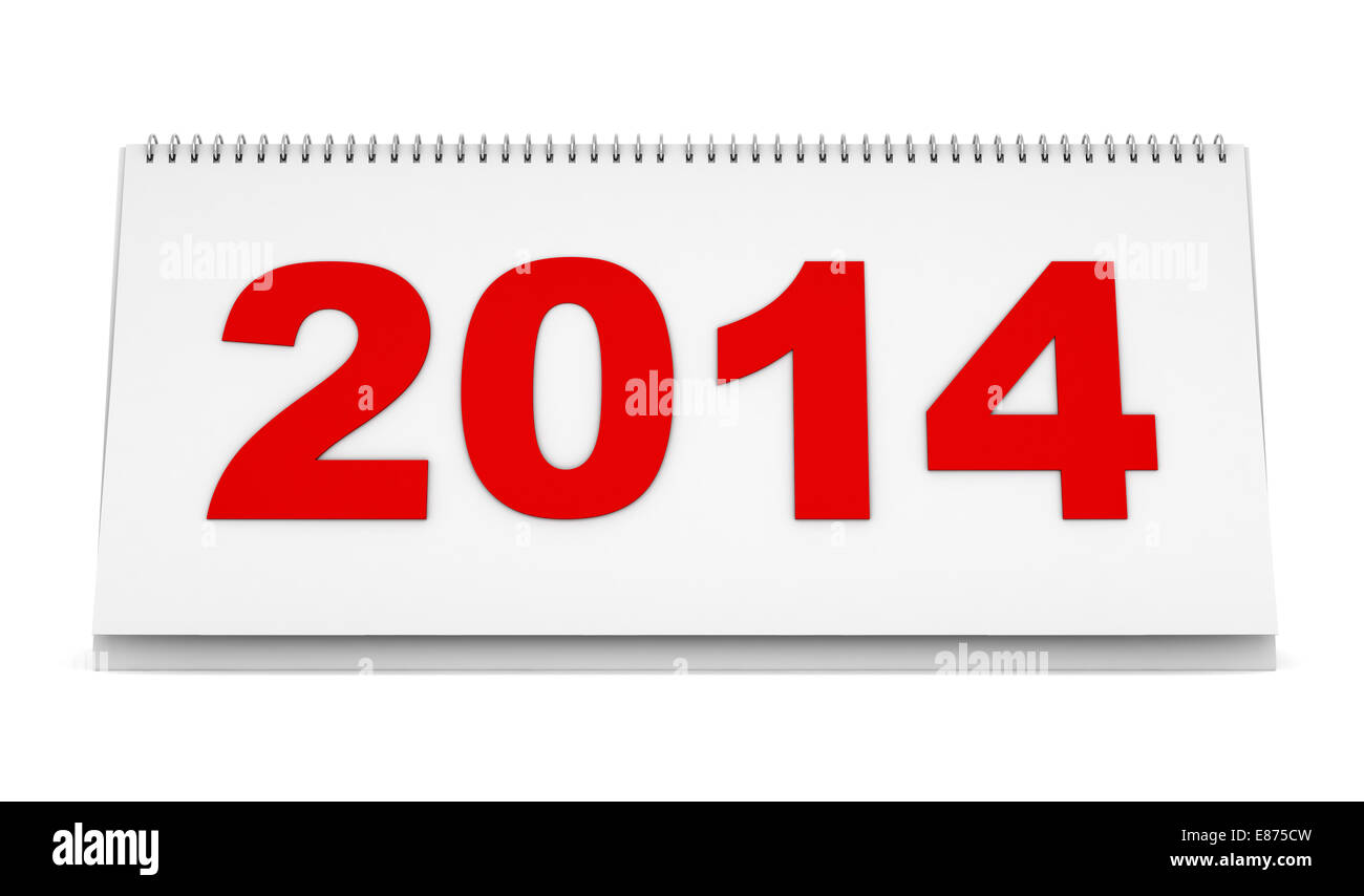 desktop calendar with 2014 year isolated on white background Stock ...