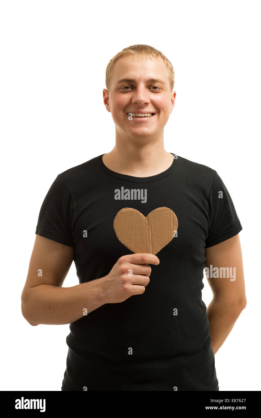 Man holding a heart hi-res stock photography and images - Alamy
