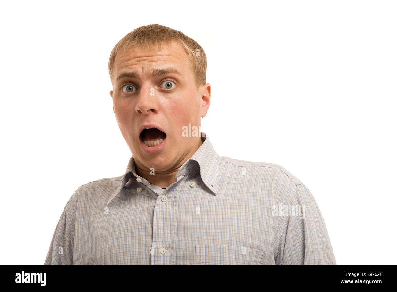 The man was frightened Stock Photo - Alamy