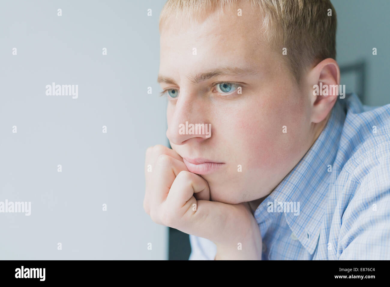 Man in thought Stock Photo - Alamy