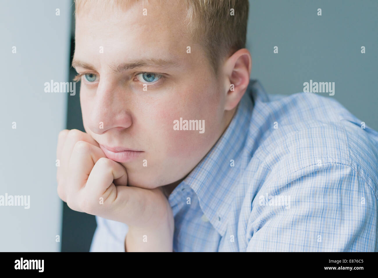 Man in thought Stock Photo - Alamy