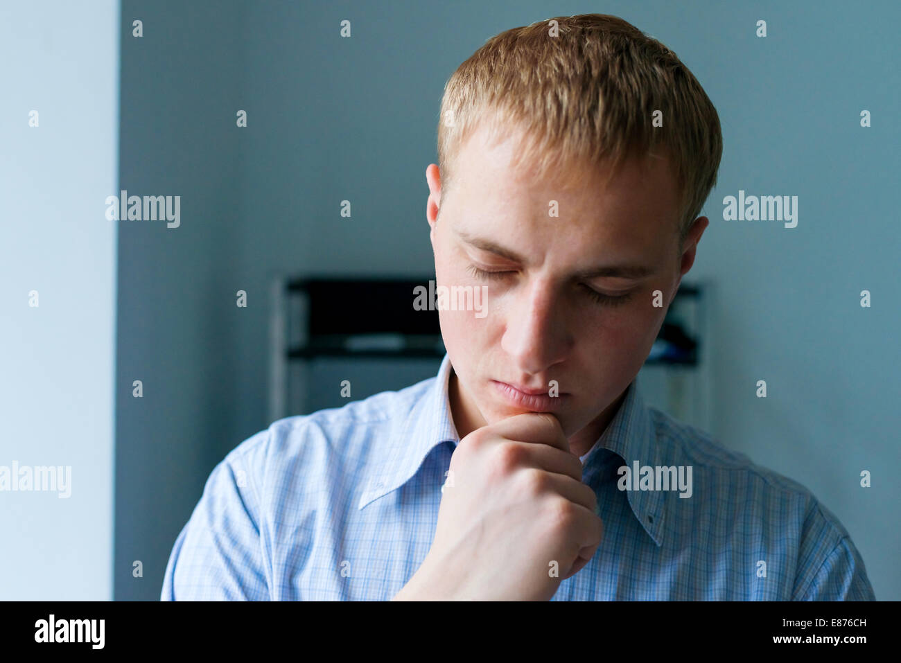 Man in thought Stock Photo - Alamy