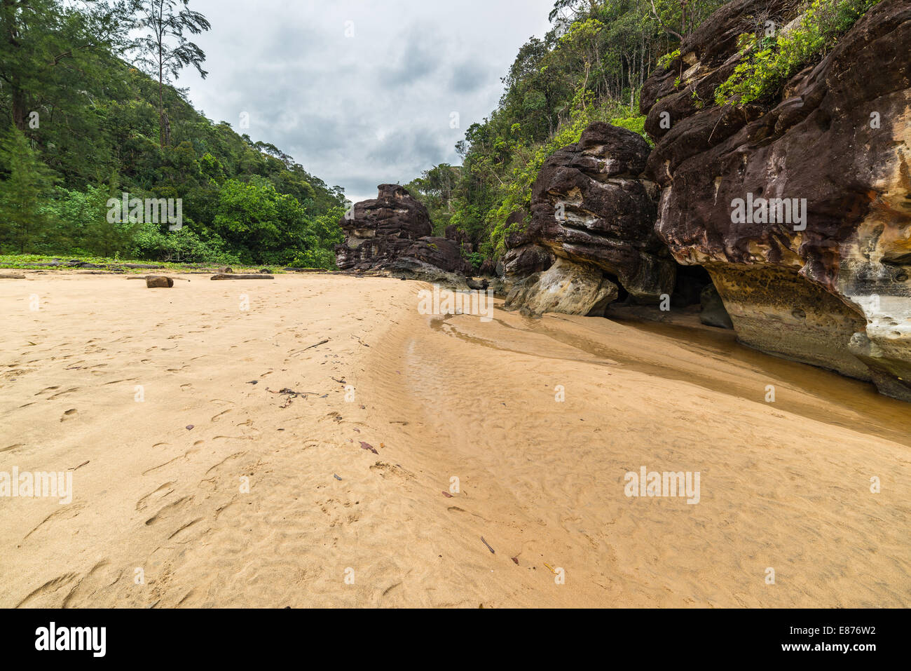 Backwaters, rocks and jungle in Bako National Park, West Sarawak ...