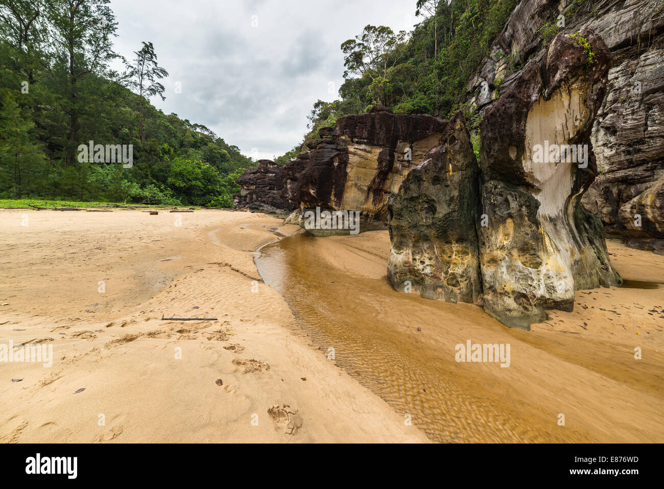 Backwaters, rocks and jungle in Bako National Park, West Sarawak ...