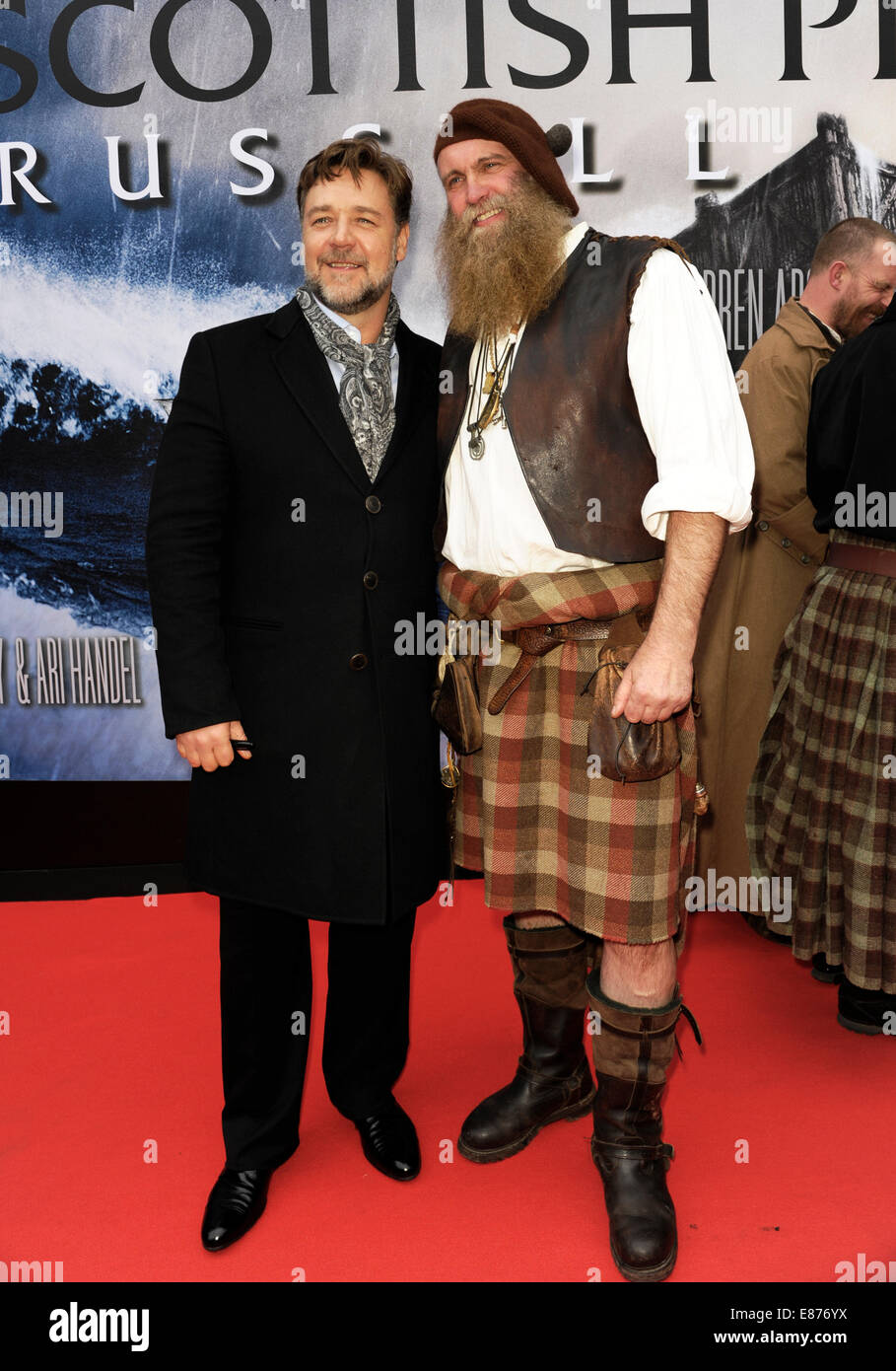 Russell Crowe attends the "Noah" movie premiere in Edinburgh Featuring ...