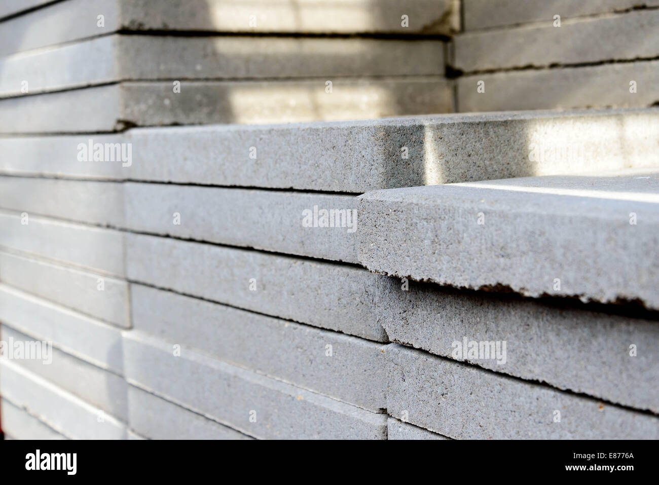 stacked masonry building materials, bricks Stock Photo - Alamy