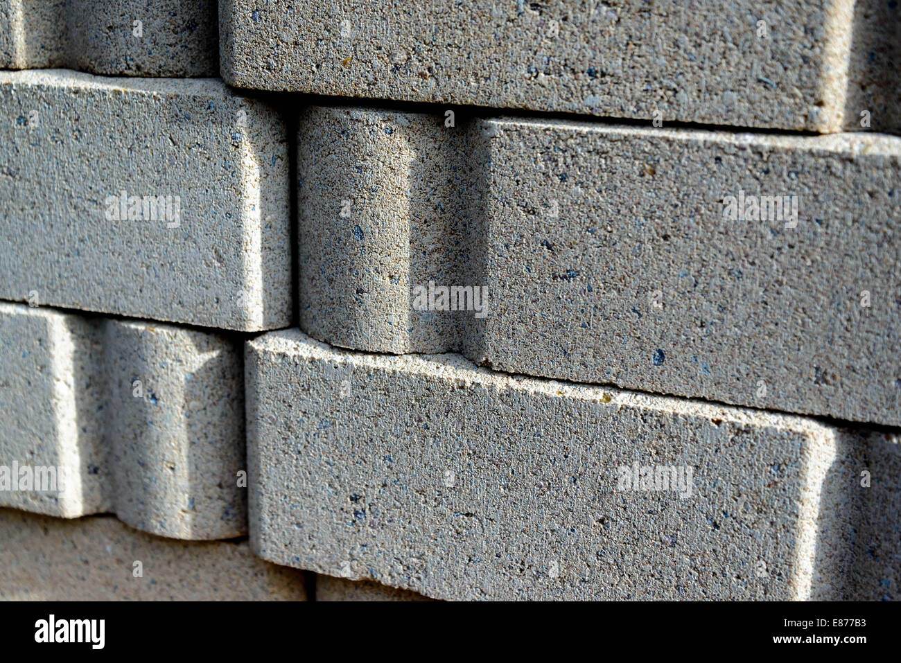 stacked masonry building materials, bricks Stock Photo - Alamy