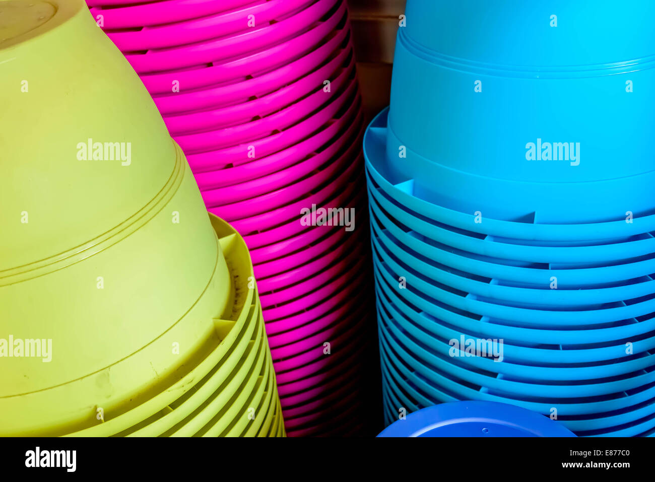 Bright blue pots hi-res stock photography and images - Alamy