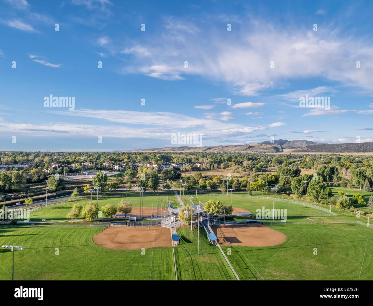Baseball field aerial view grass hi-res stock photography and images ...