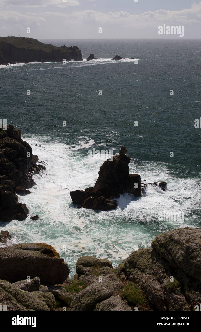 Land's End, the southwestern tip of mainland England, Cornwall, UK ...