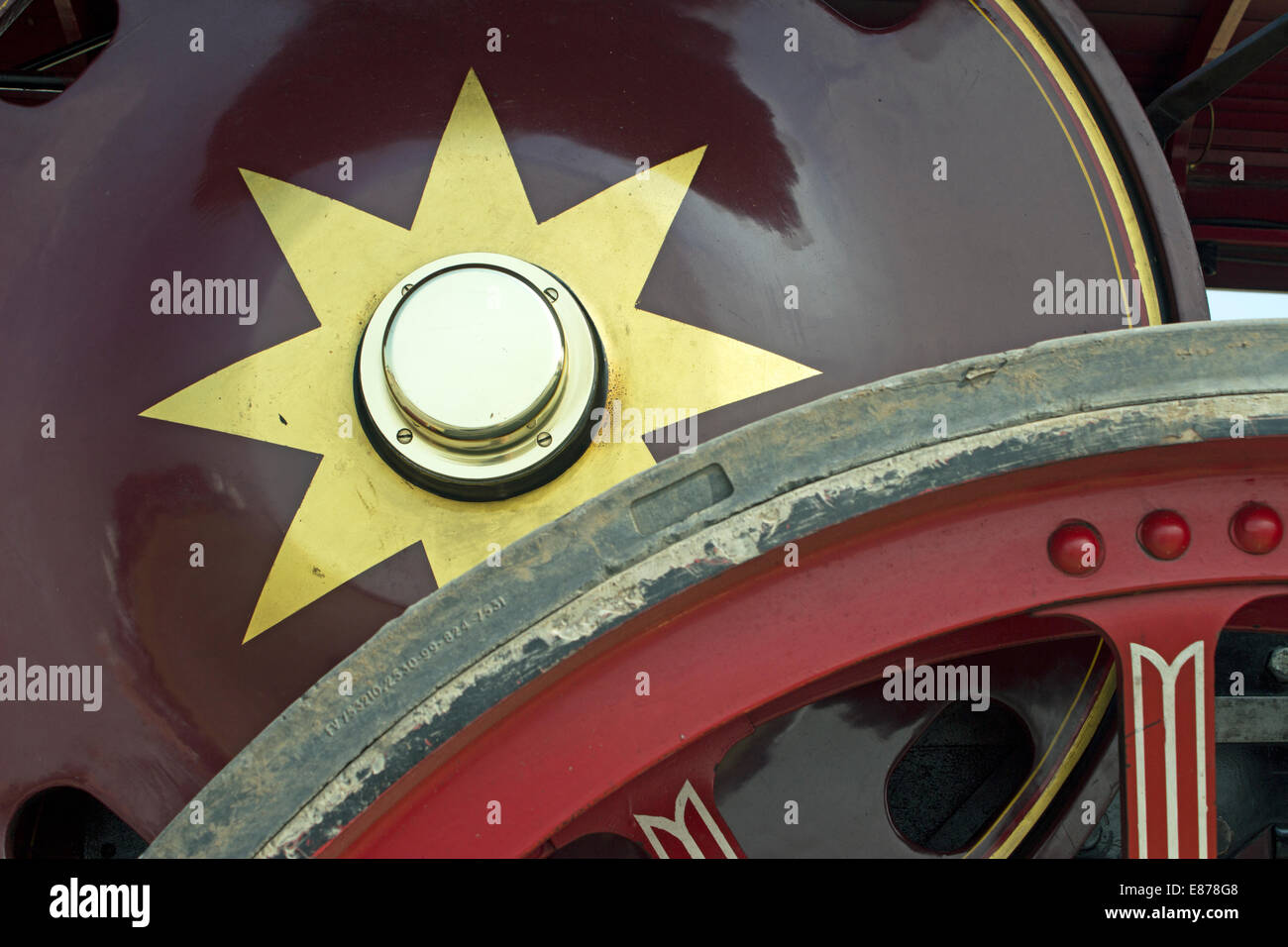 Traction Engine Wheel Stock Photo - Alamy