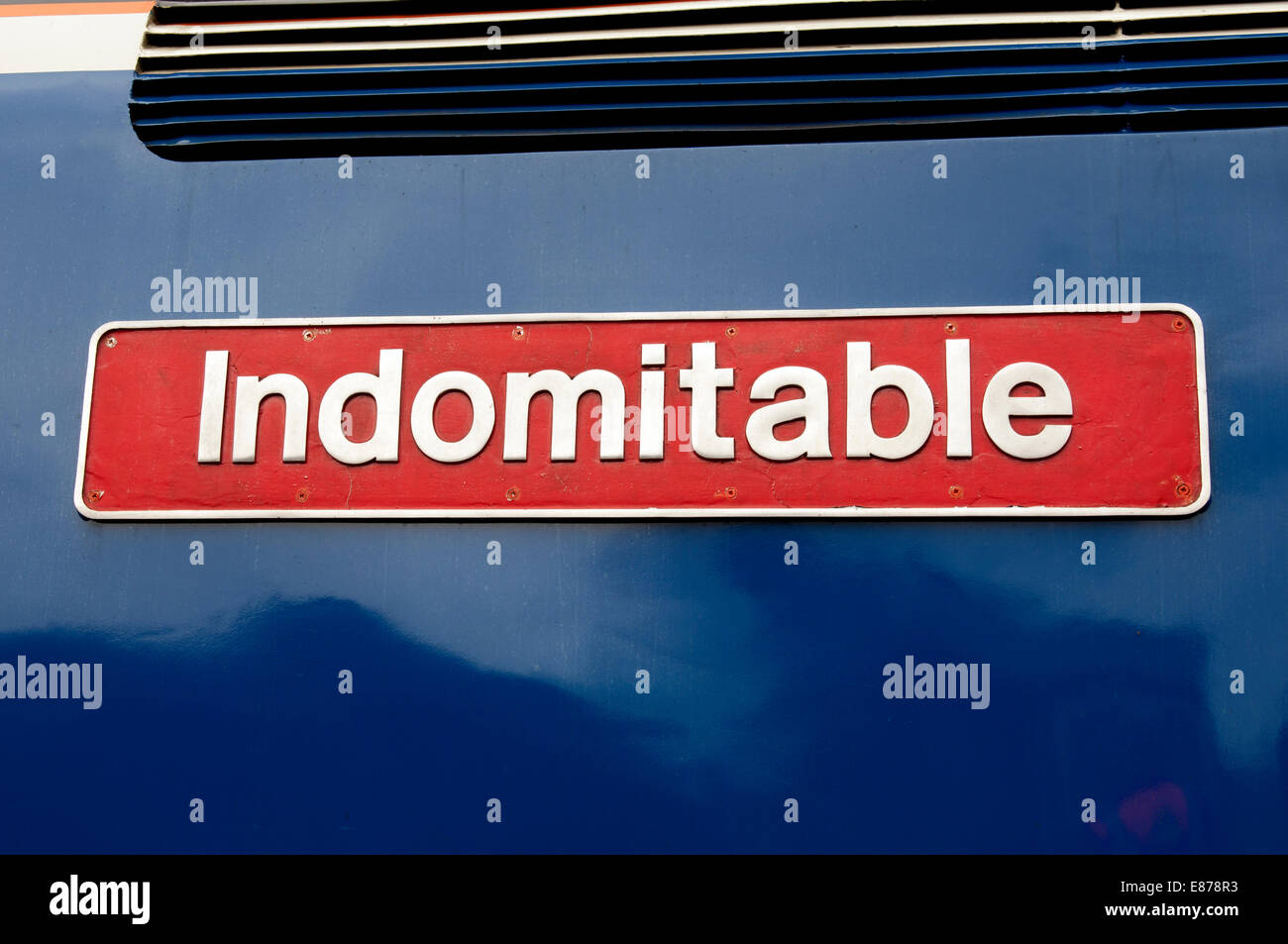 Class 50 diesel locomotive nameplate on Severn Valley Railway ...