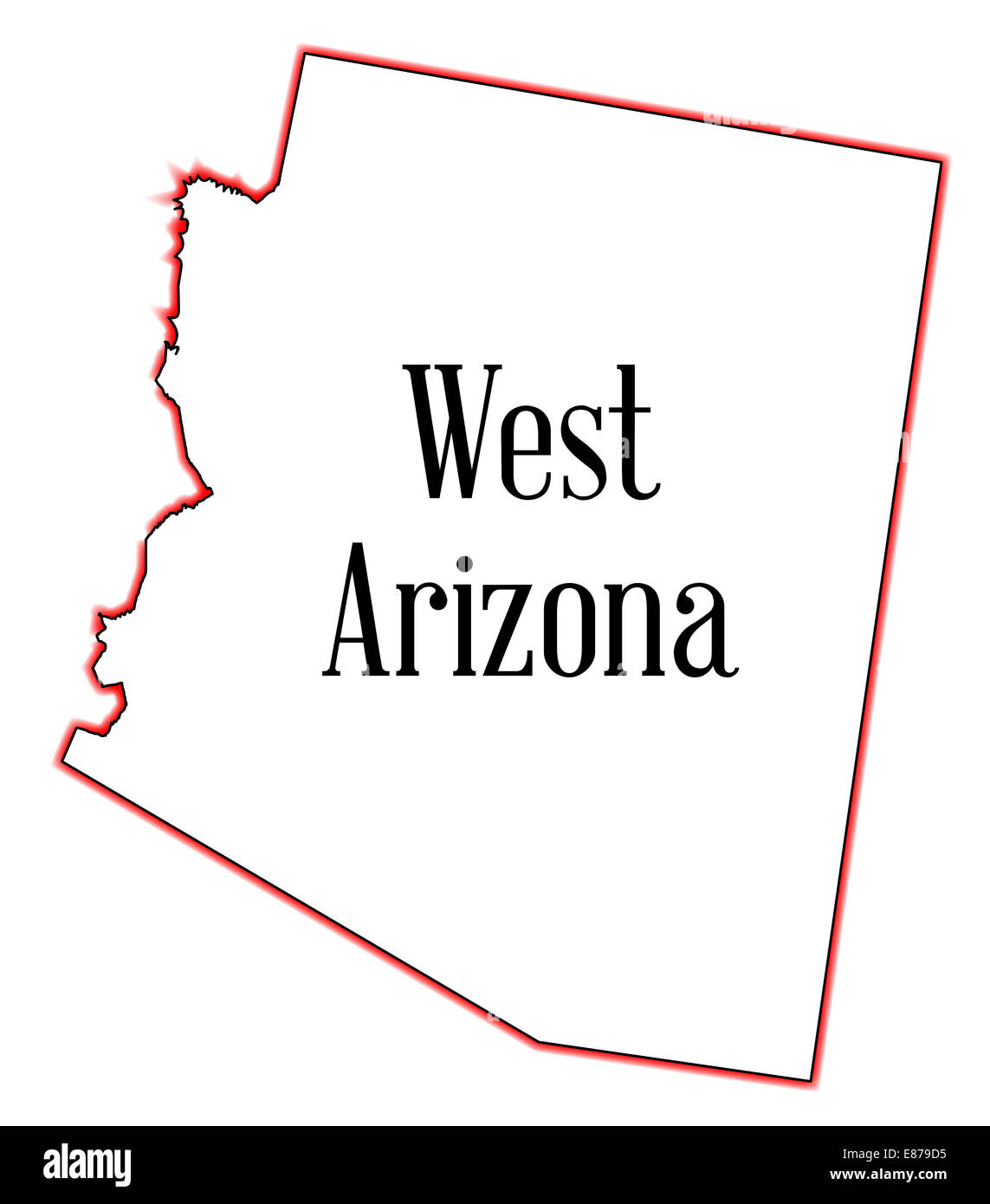 Arizona map outline hi-res stock photography and images - Alamy