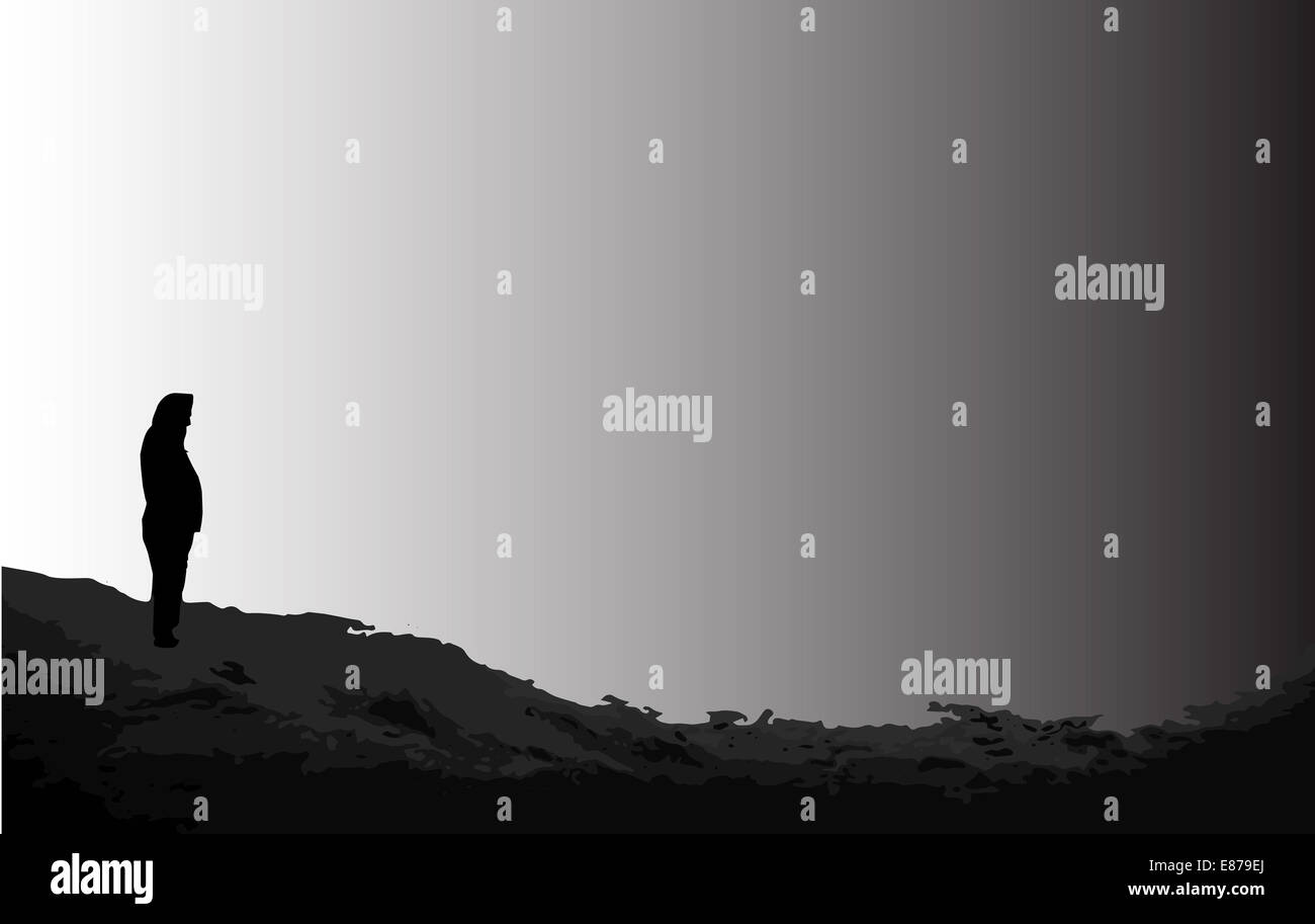 Lone figure wilderness hi-res stock photography and images - Alamy