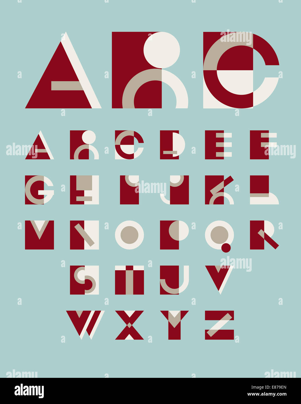 original geometric alphabet Stock Photo - Alamy
