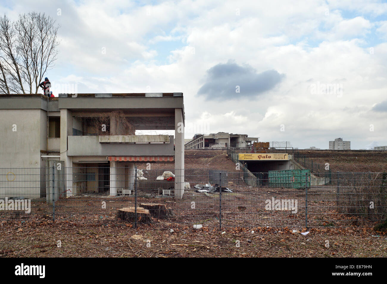 Berlin germany demolition residential building hi-res stock photography ...