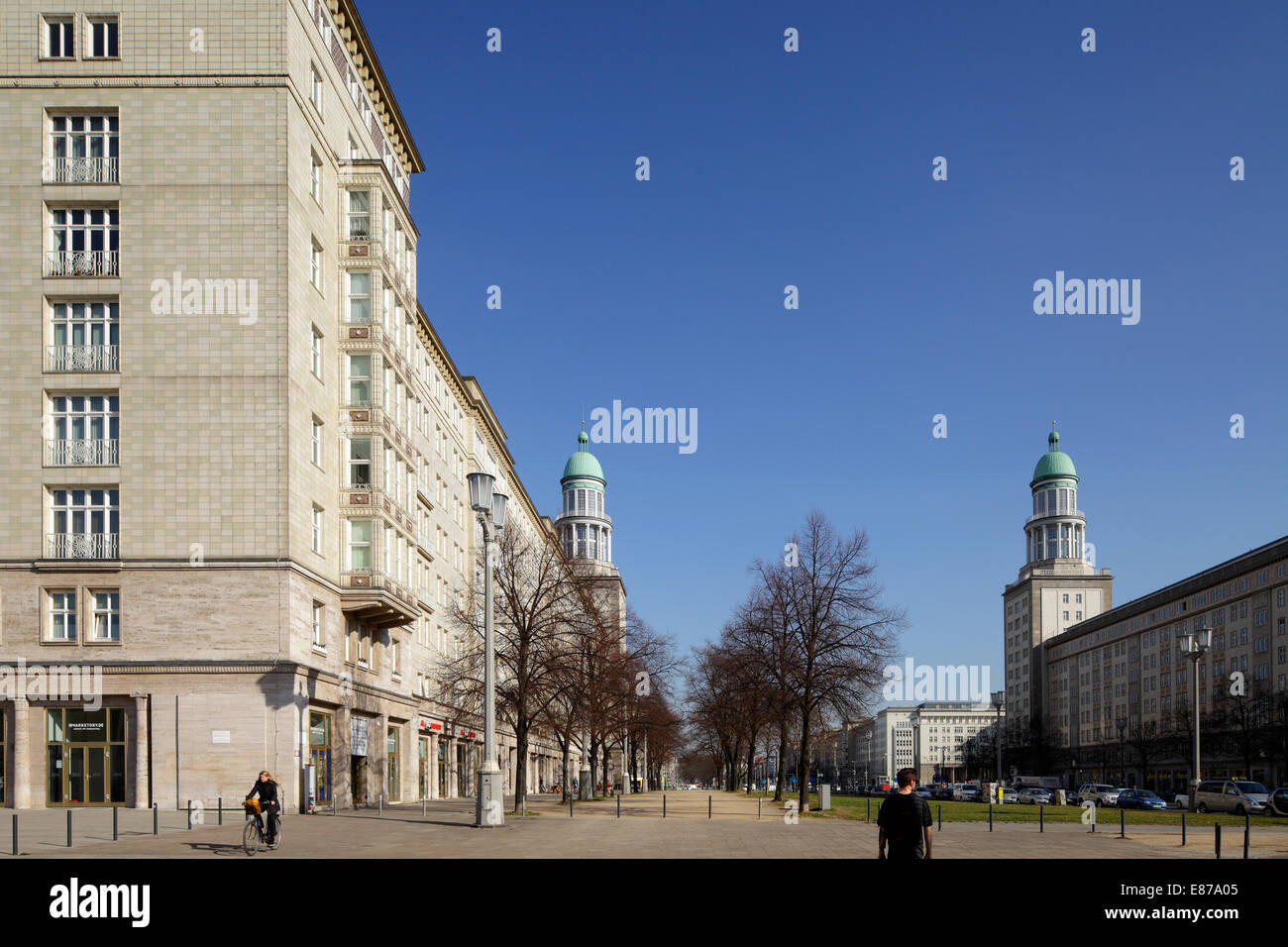 Berlin, Germany, residential buildings and the two towers in the style ...