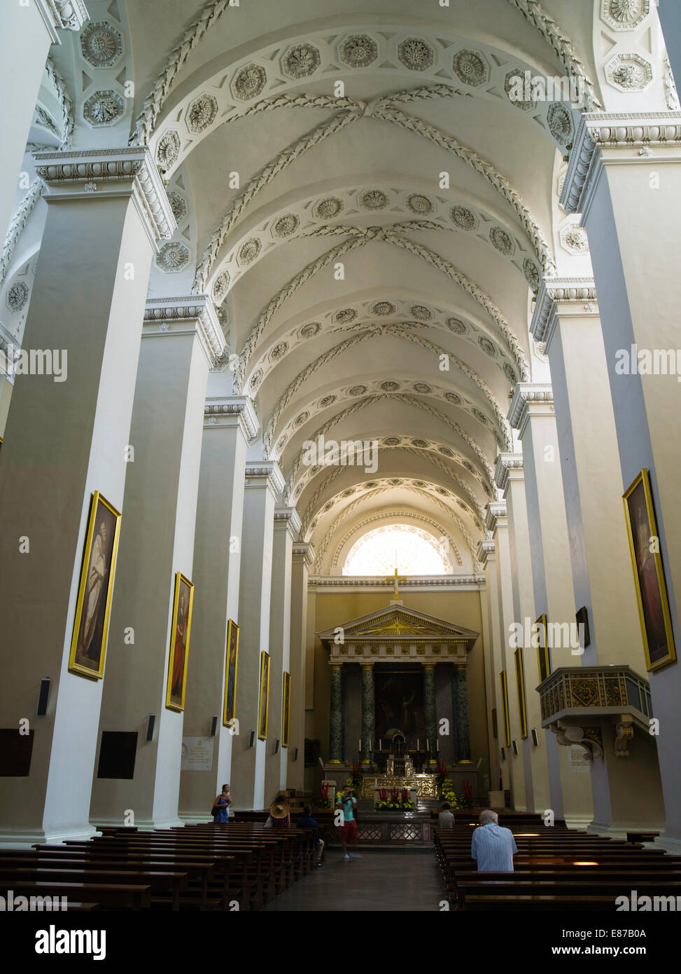 Interior view of the Vilnius Cathedral/Katedra, Vilnius, Lithuania ...
