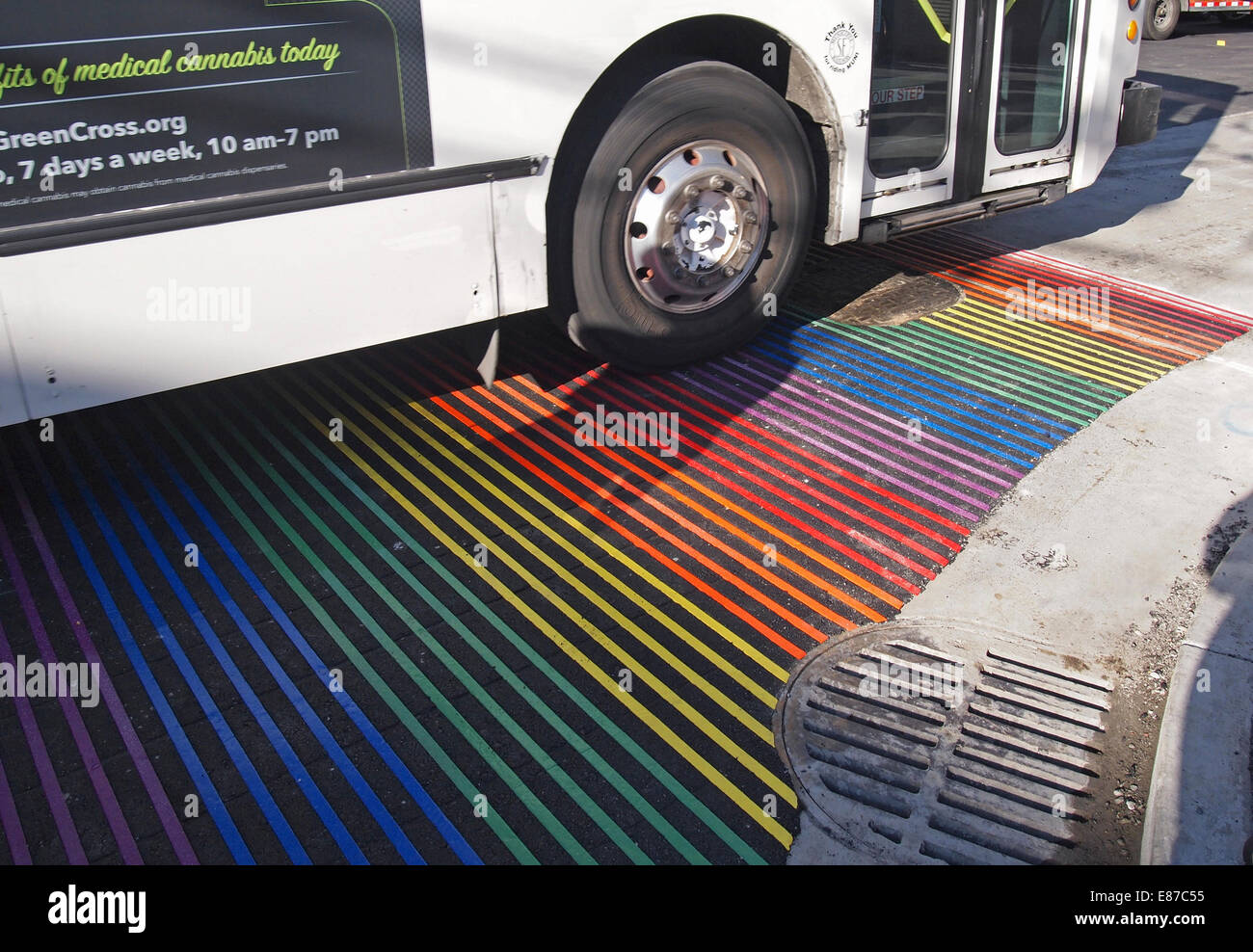 Rainbow bus hi-res stock photography and images - Alamy