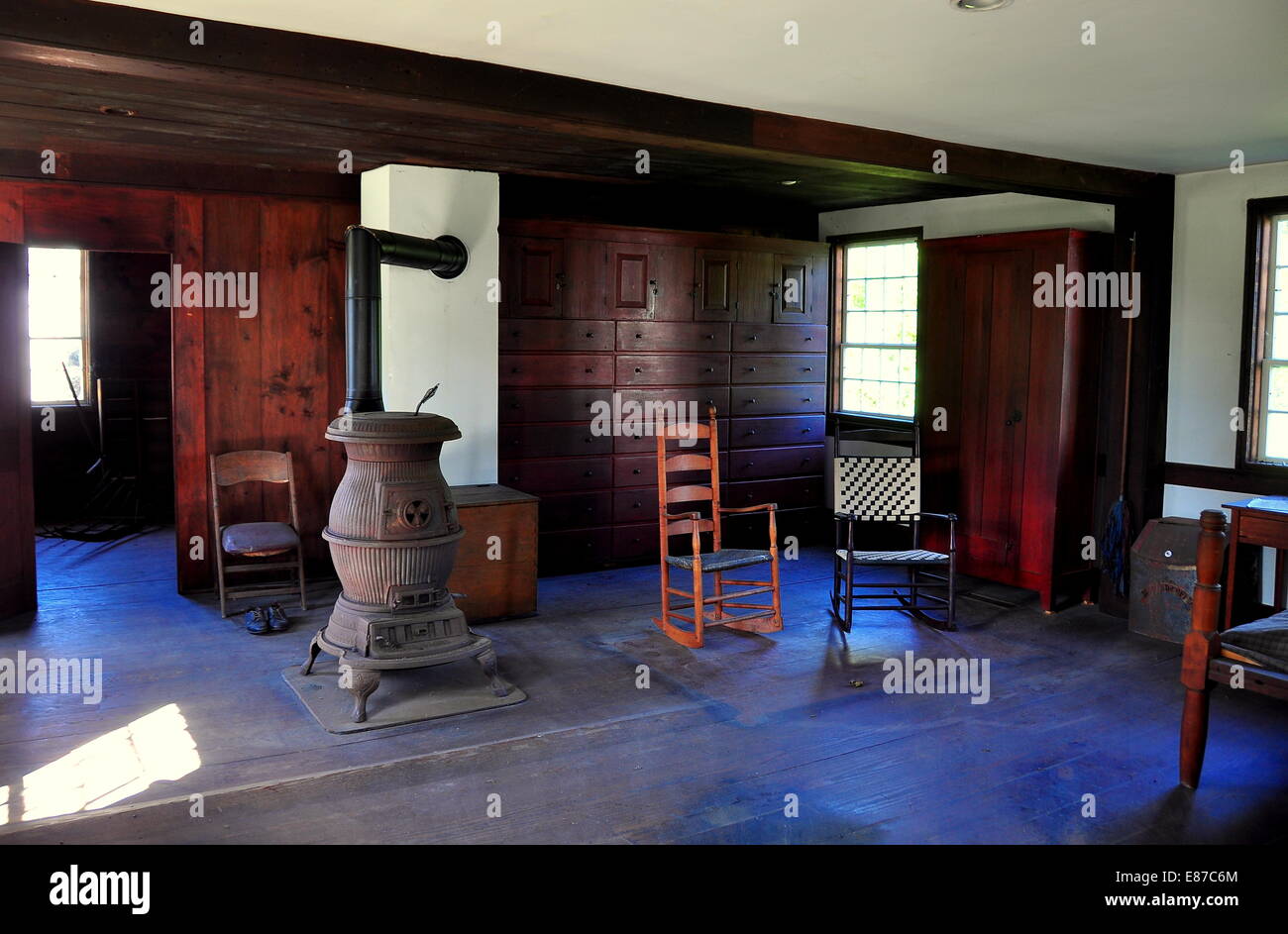 Hancock, Massachusetts: Interior of the 1820 Hired Men's Shop at the ...