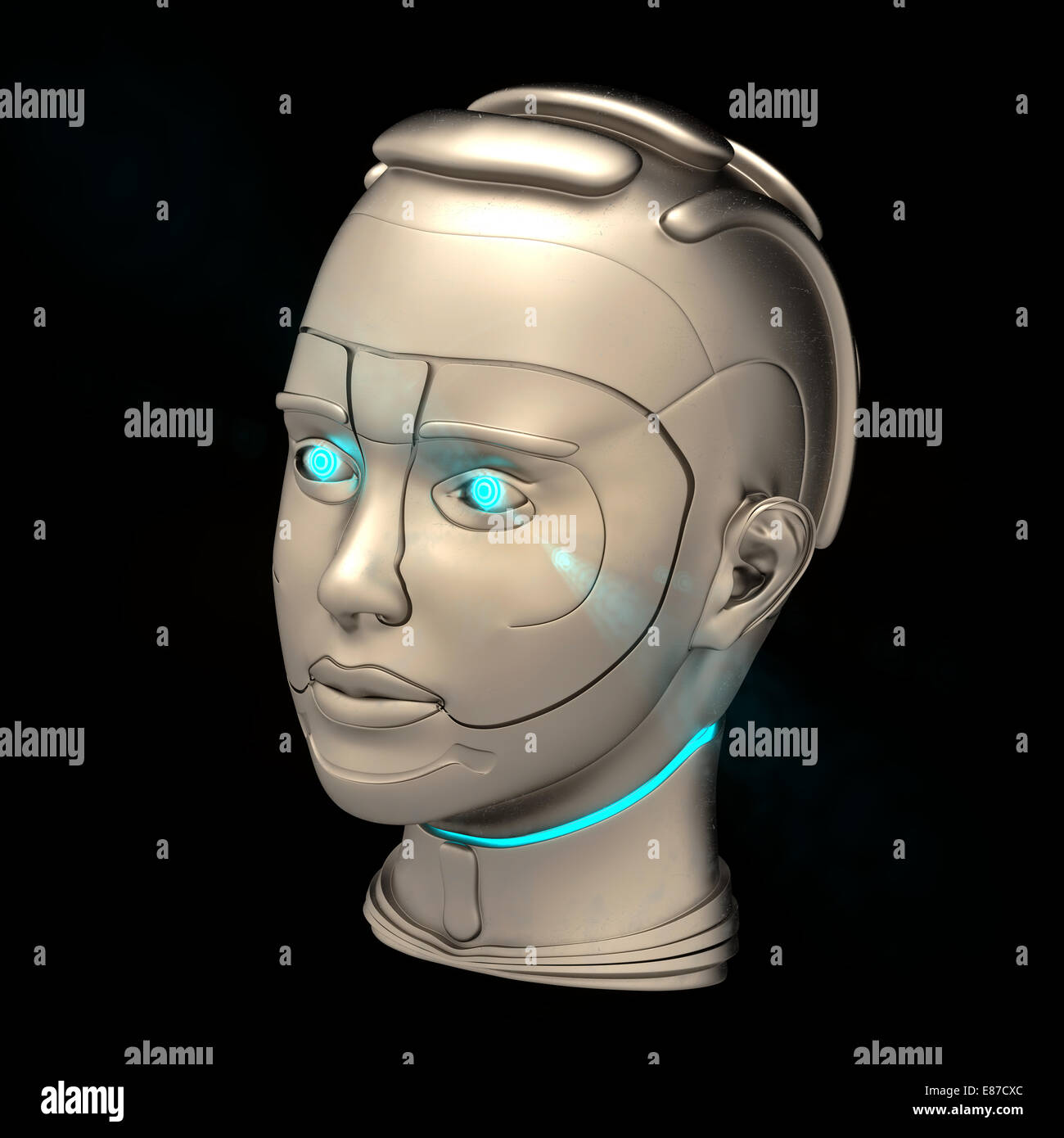 Cyborg man human face hi-res stock photography and images - Alamy