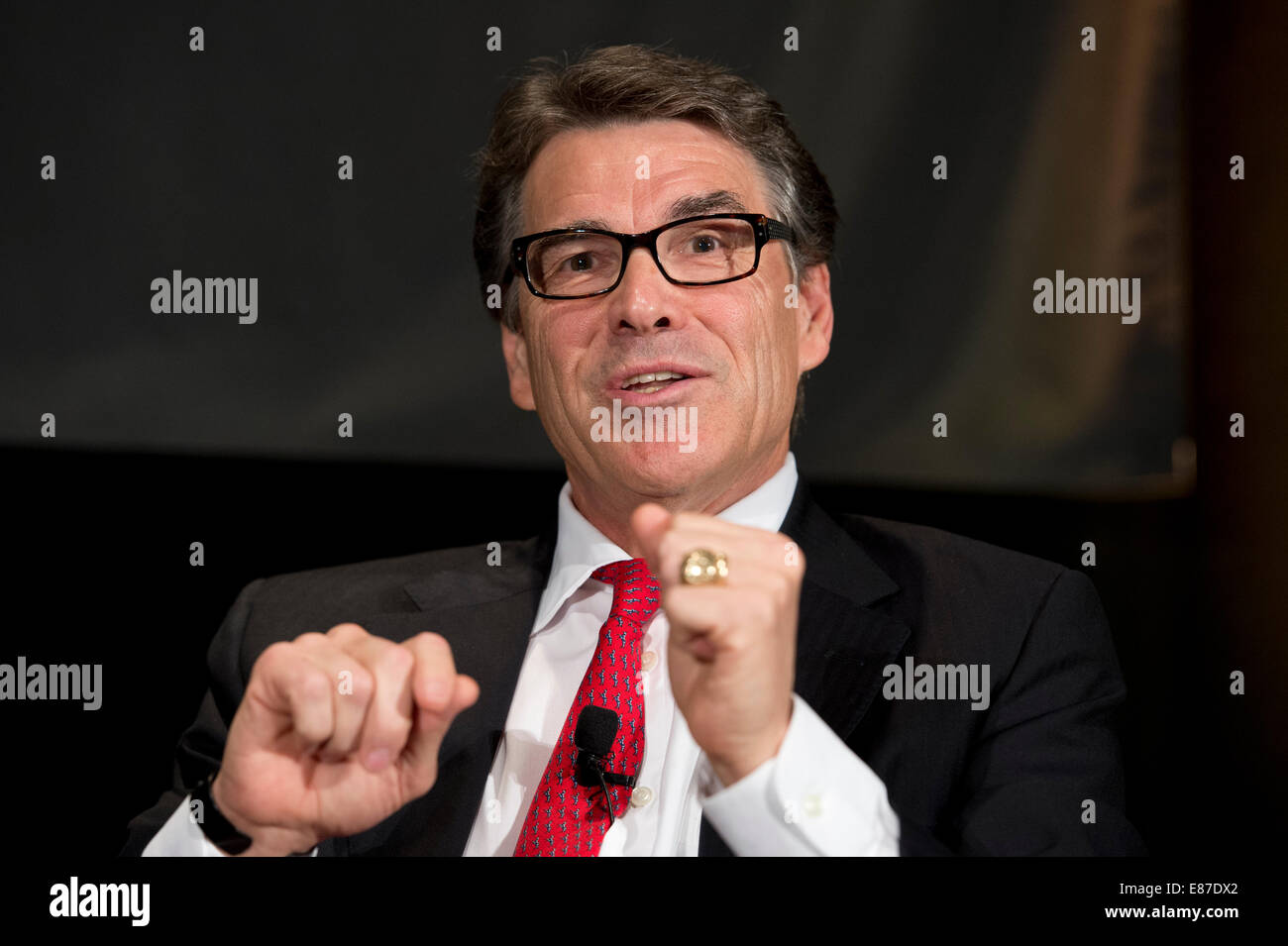 Texas Gov. Rick Perry, is interviewed by editor Evan Smith at the Texas ...
