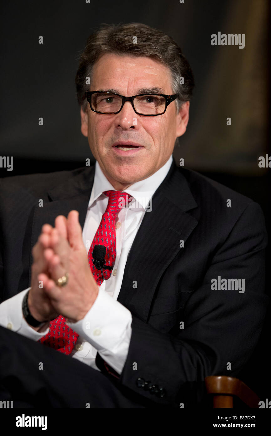 Texas Gov. Rick Perry, is interviewed by editor Evan Smith at the Texas ...