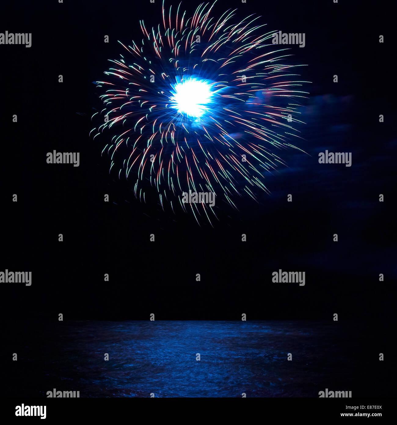 Blue violet colorful fireworks hi-res stock photography and images - Alamy