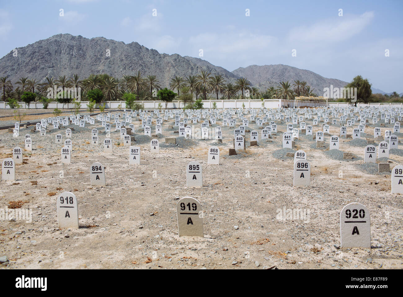 Cemetary in Dibba, Al Fujairah, UAE Stock Photo - Alamy