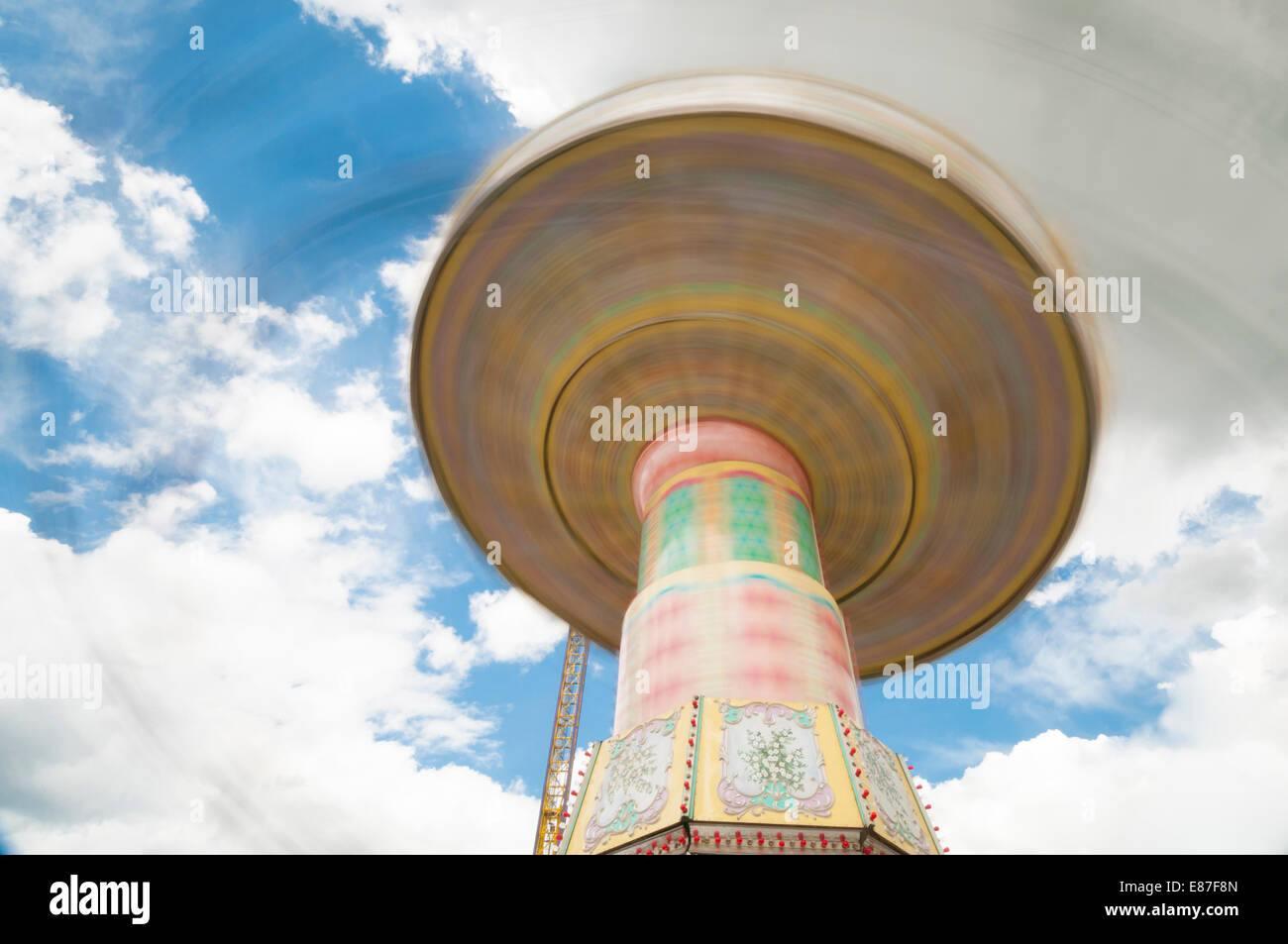 Carousel, motion blur, Calgary Stampede Midway, Calgary, Alberta ...