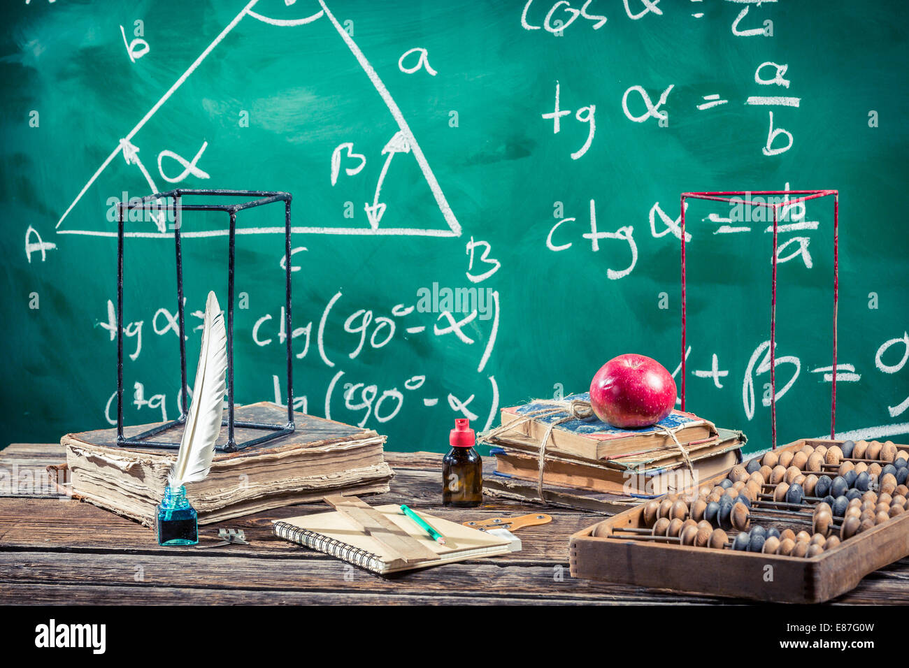 Lecture of trigonometry in school Stock Photo - Alamy