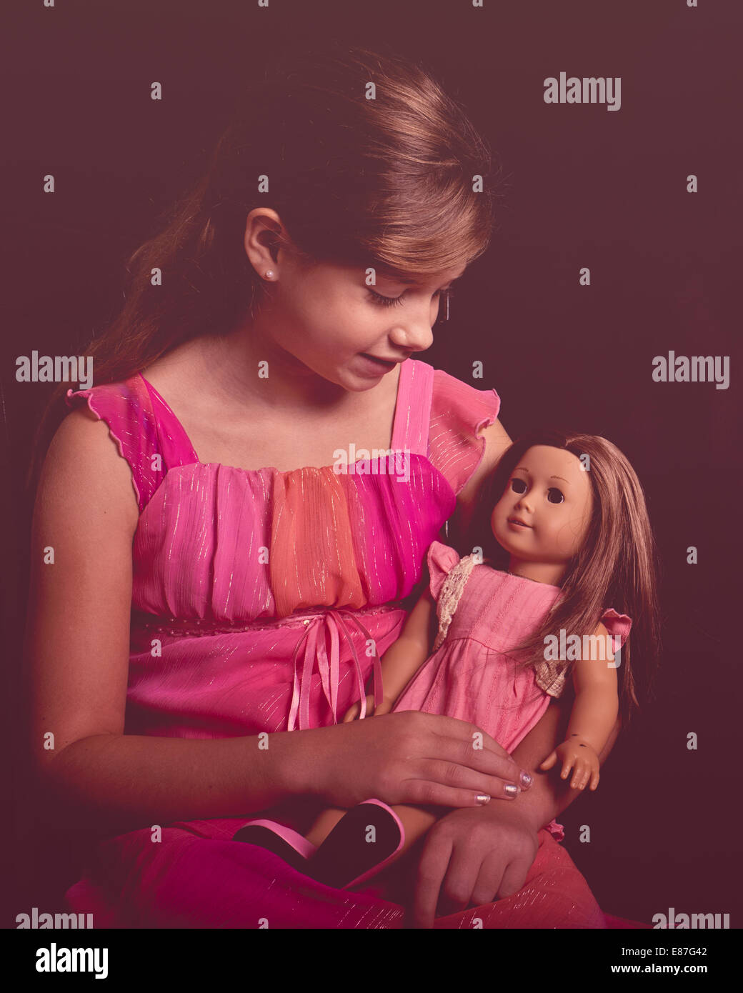 Young girl models in studio in various costumes and poses Stock Photo ...