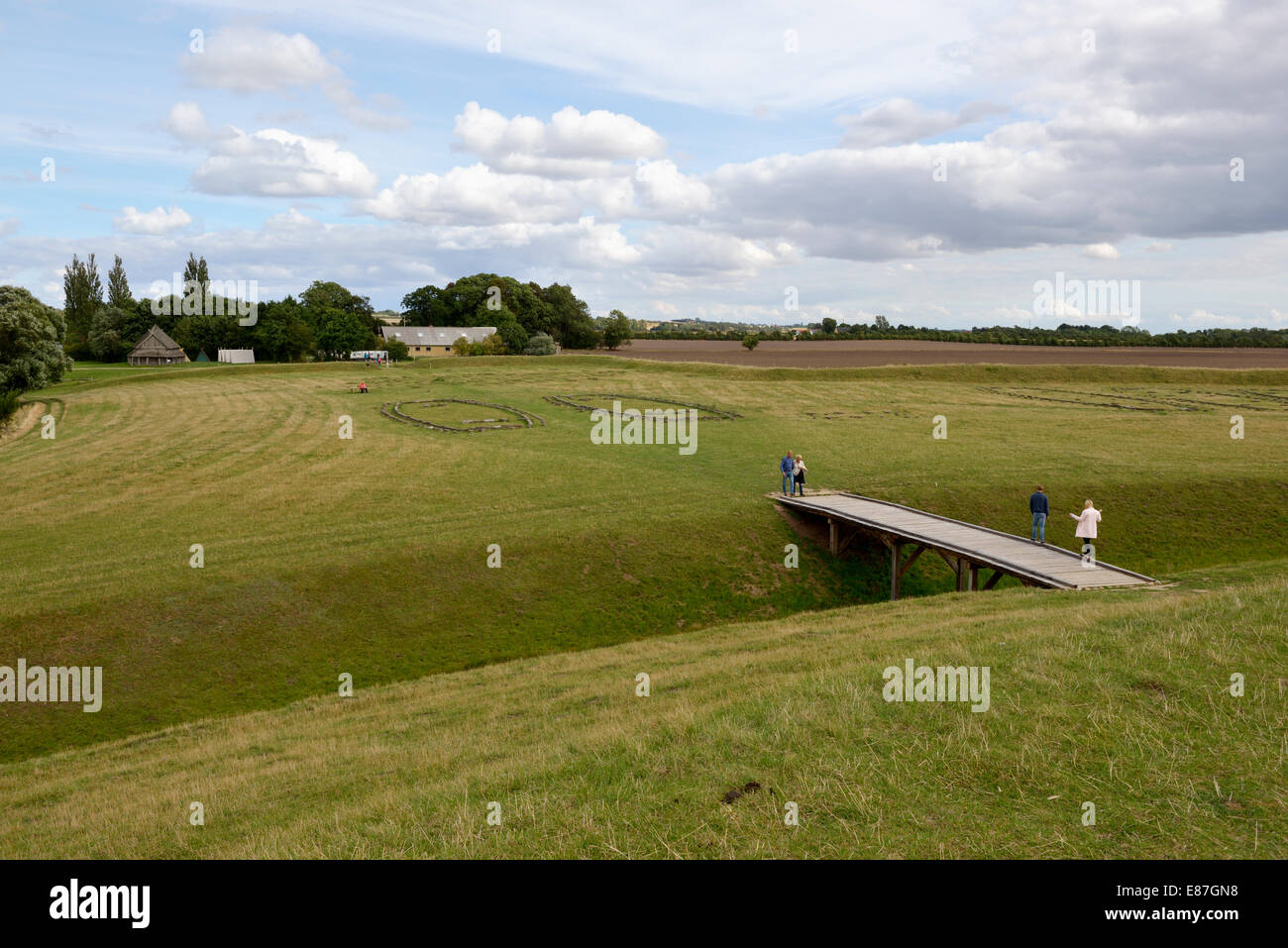 Bailey, ditch, and bridge of Ring fortress, Trelleborg, Slagelse ...