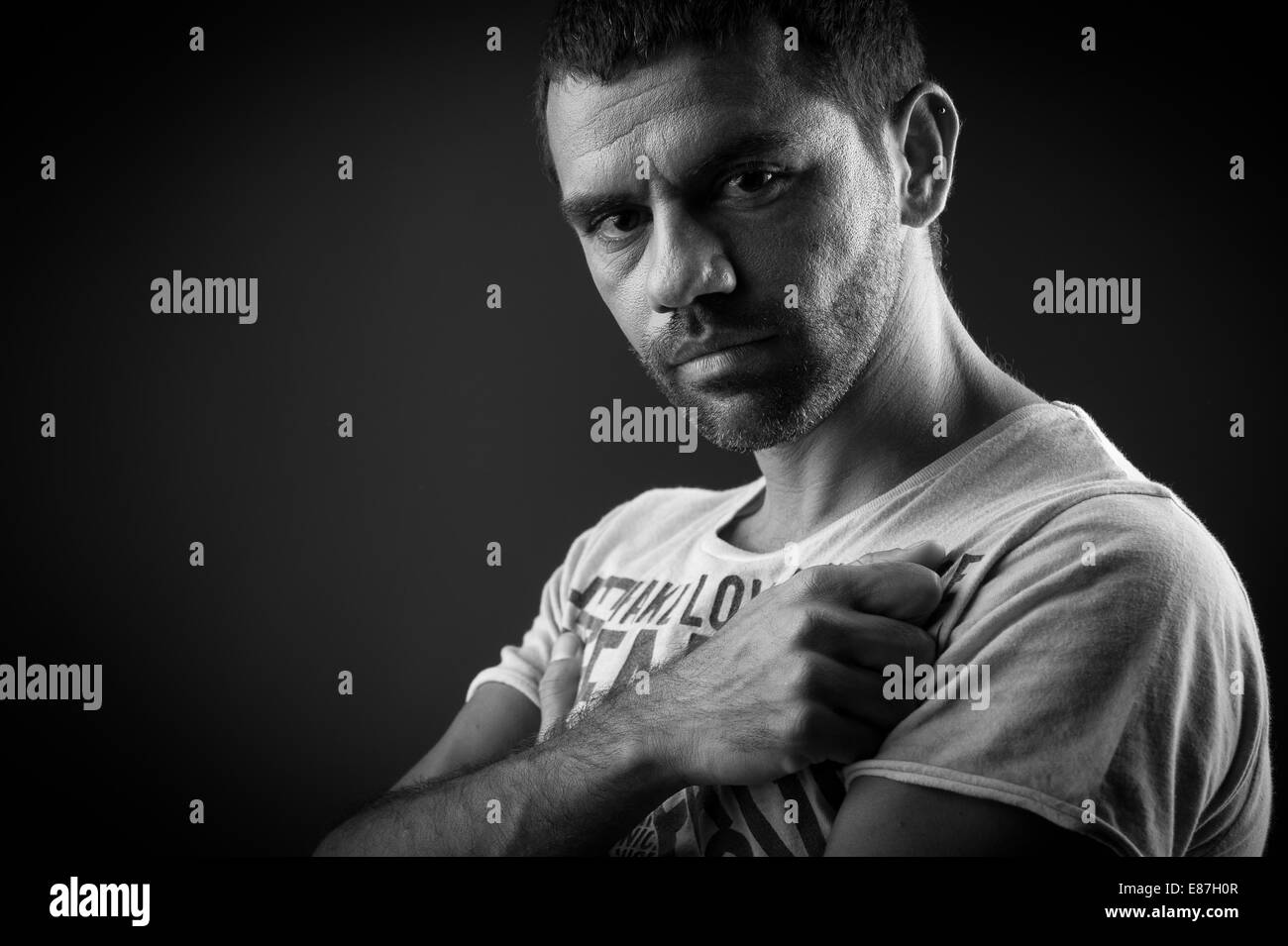 Strong man Black and White Stock Photos & Images - Alamy