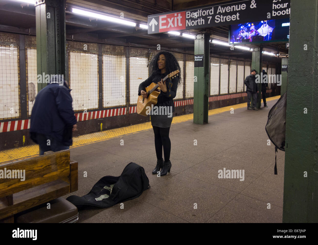 New York City subway performer Stock Photo - Alamy