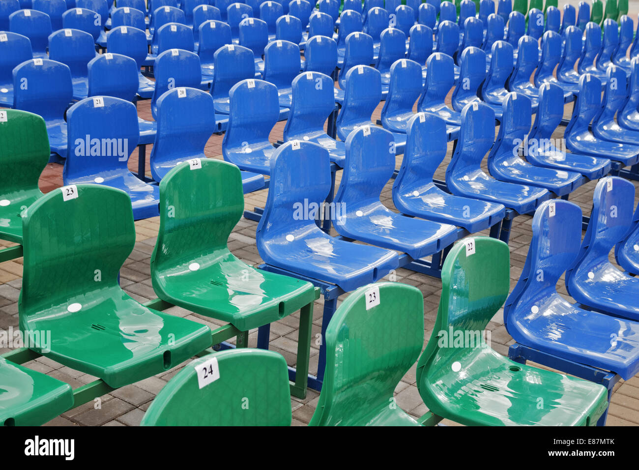 Yellow color sport stadium chair hi-res stock photography and images ...
