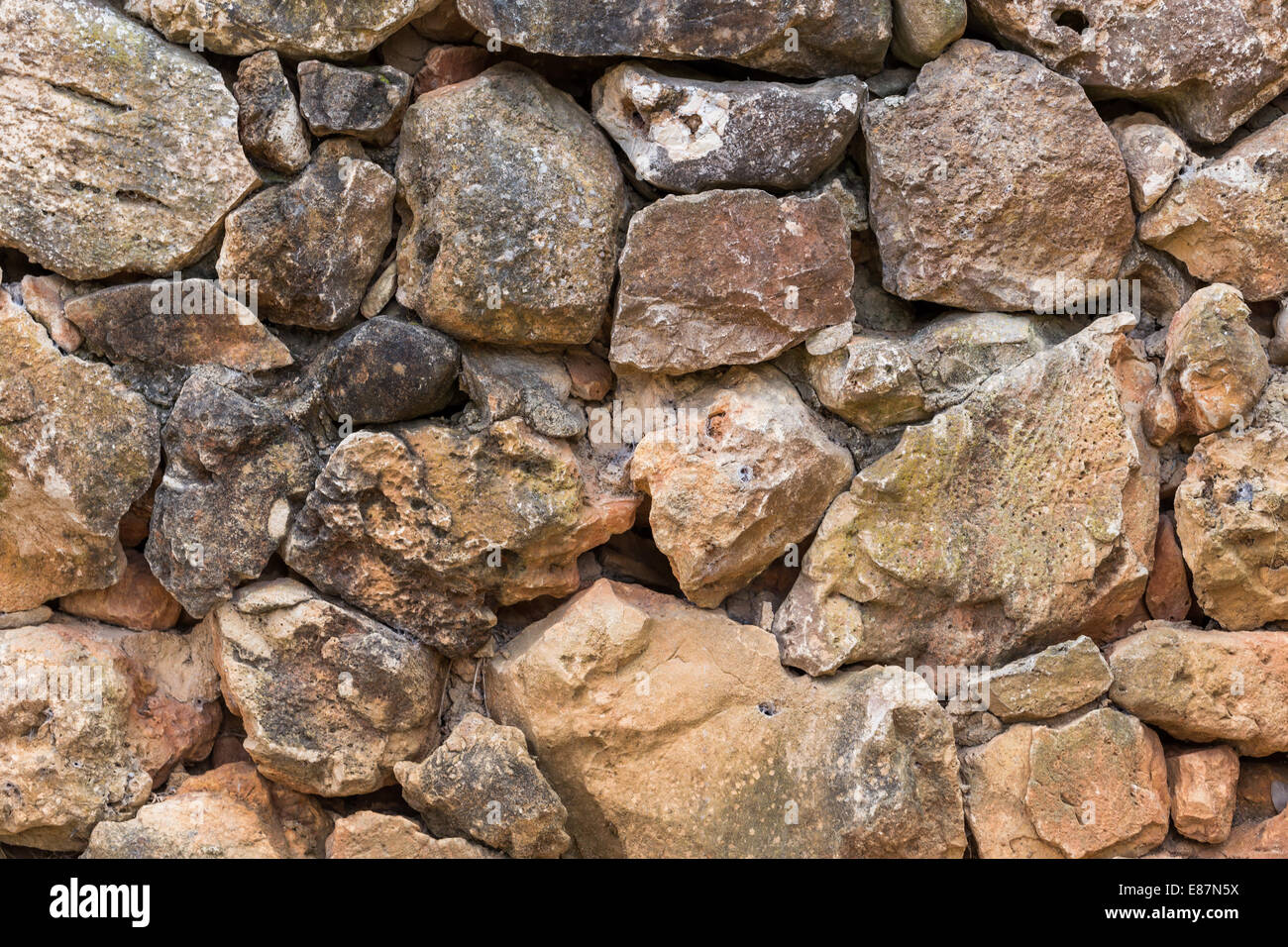Stone Texture of Old City Wall of Fortress Stock Photo - Alamy