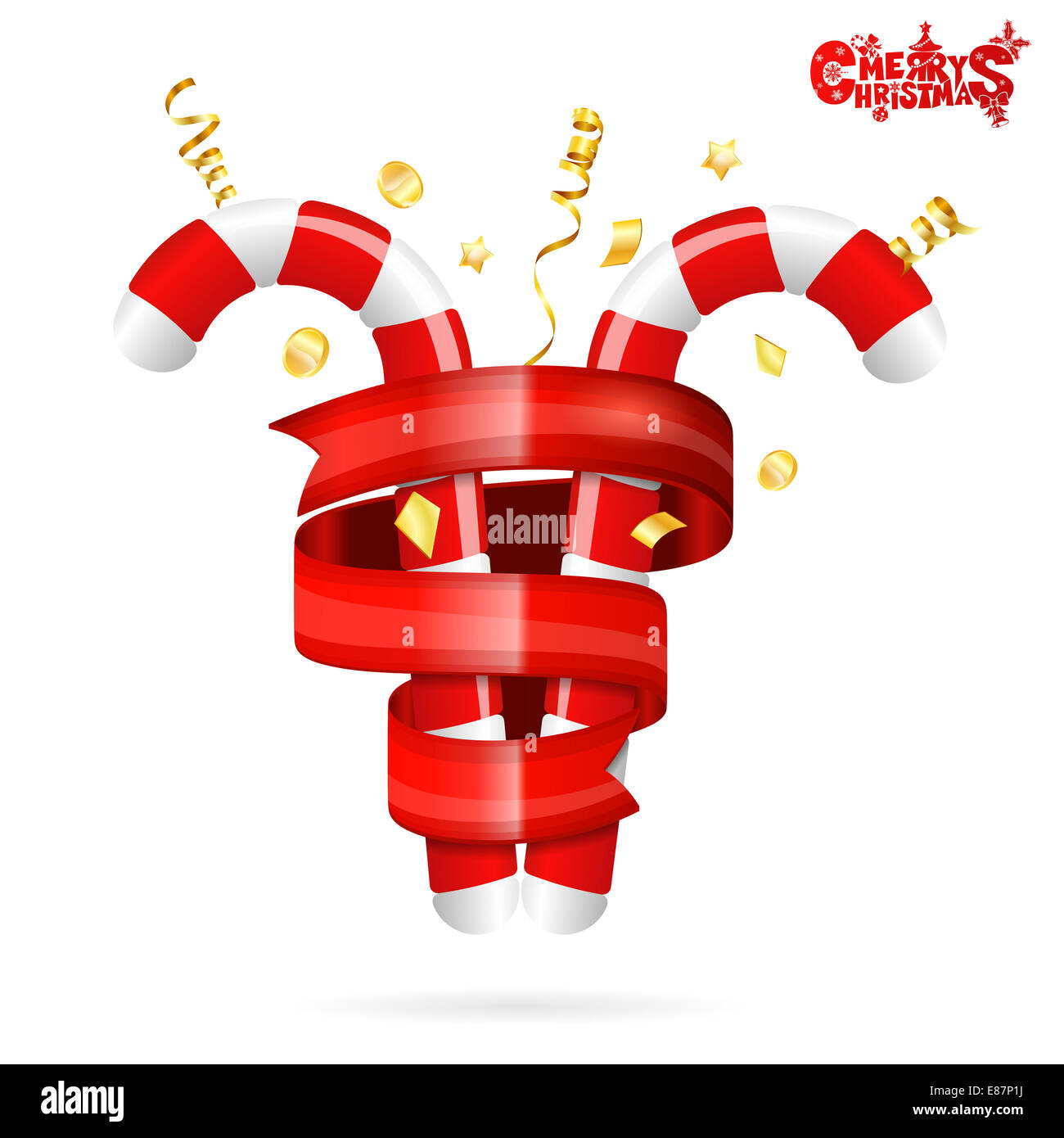 Christmas streamer Cut Out Stock Images & Pictures - Alamy