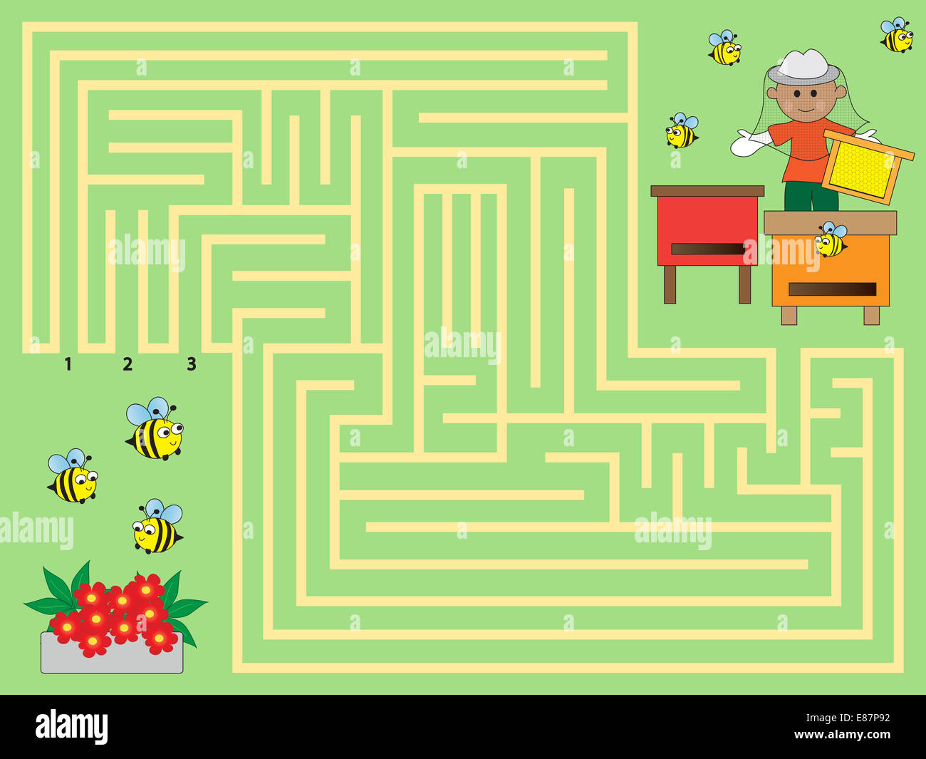 Children maze game hi-res stock photography and images - Alamy