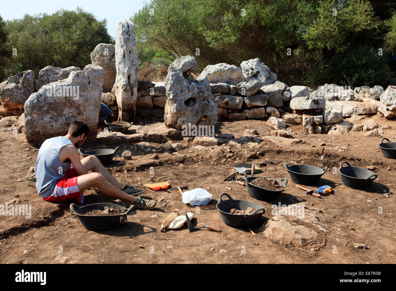 Prehistoric site menorca archaeologist hi-res stock photography and ...