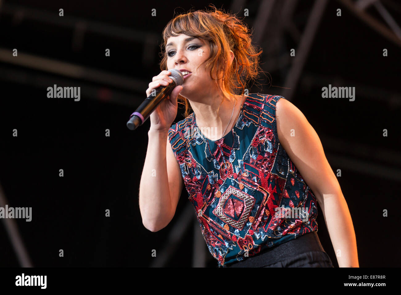 The French singer Isabelle Geffroy aka ZAZ, performing live at Heitere ...