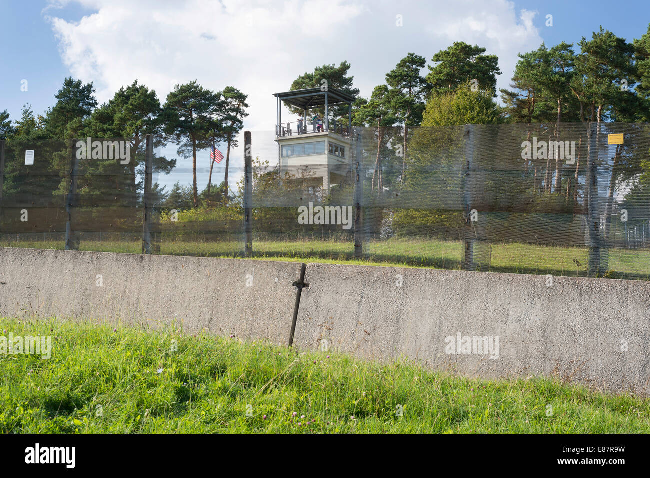 Former inner German border, death zone, border fence and car ditch ...