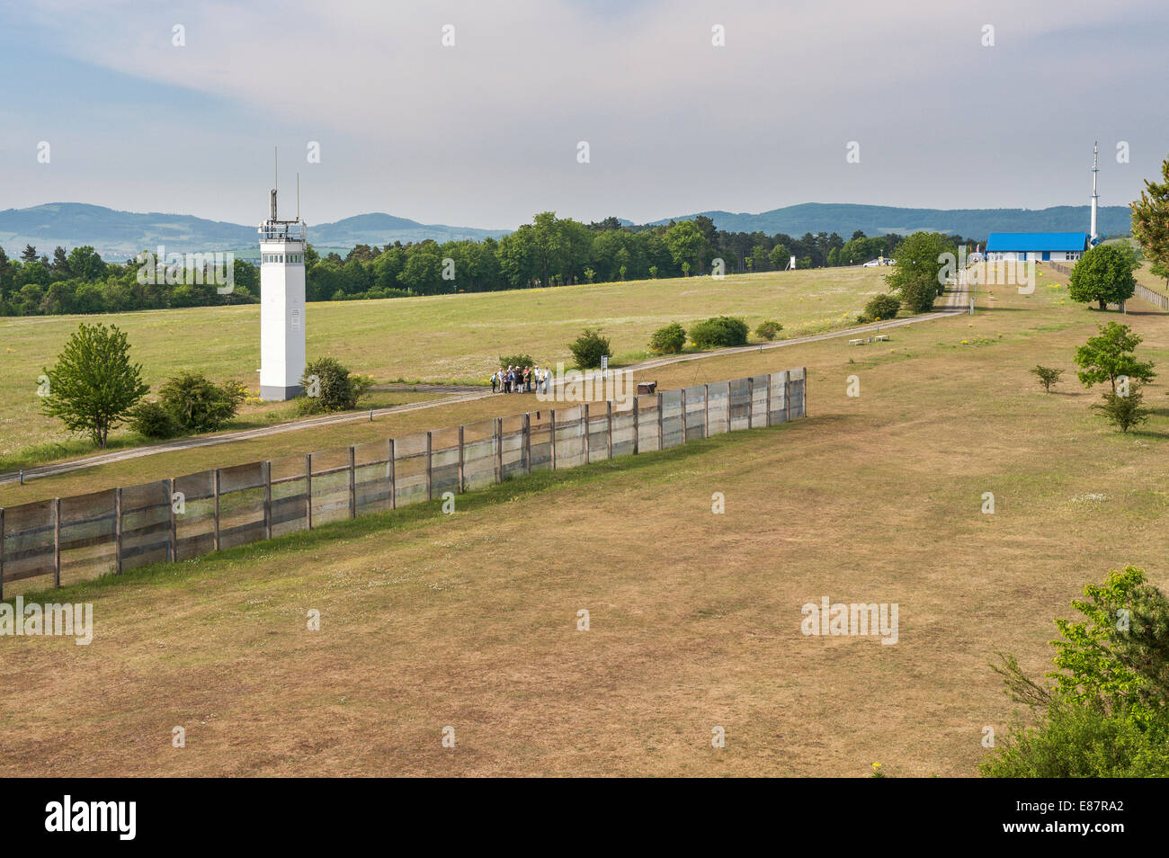 Former inner German border, death zone, patrol path, observation tower ...