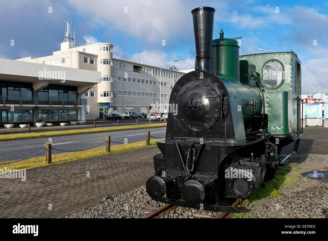 Steam locomotive, used during the construction of the harbour in 1913 ...