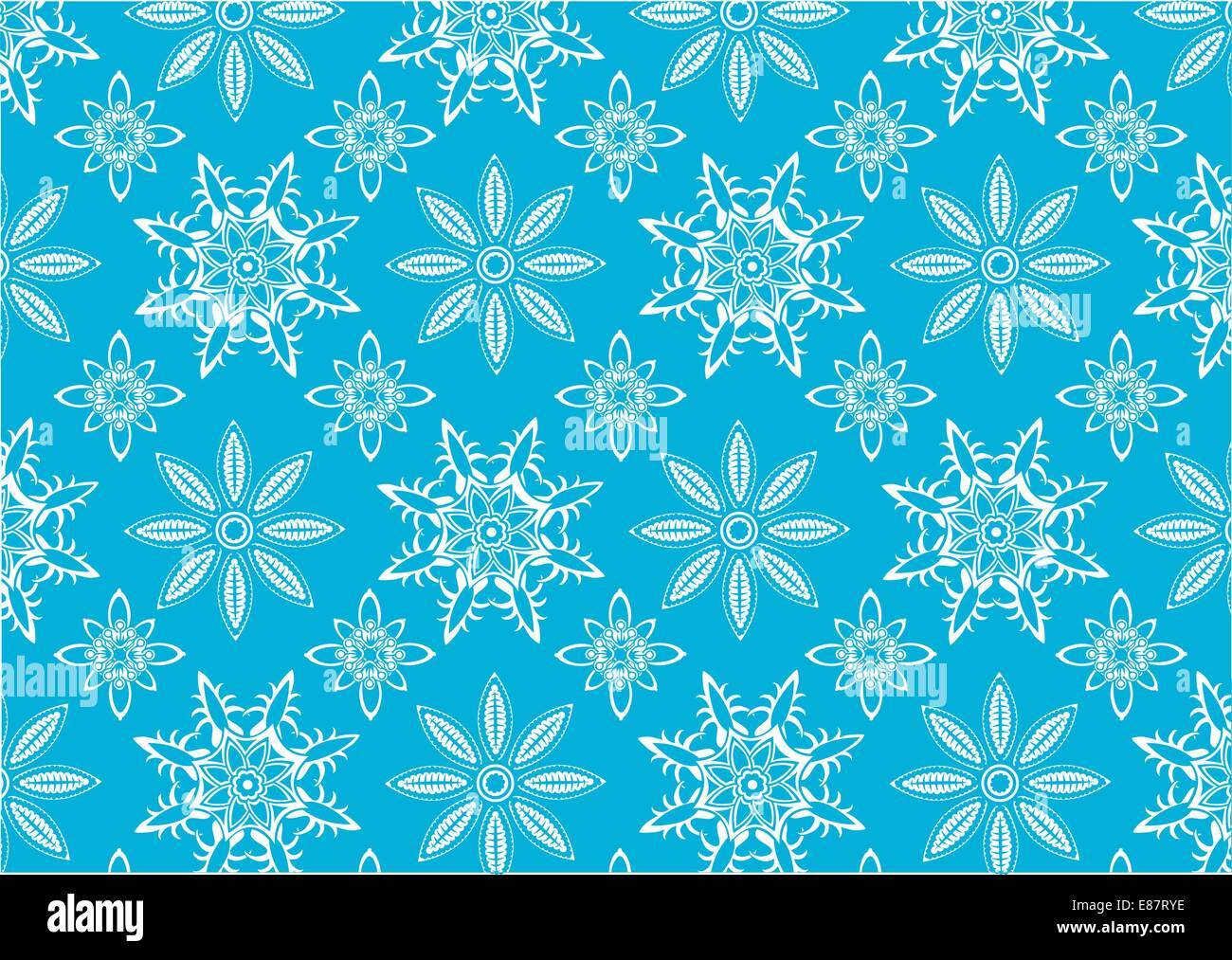 Vector illustration of Blue snowflake pattern . Winter season design ...