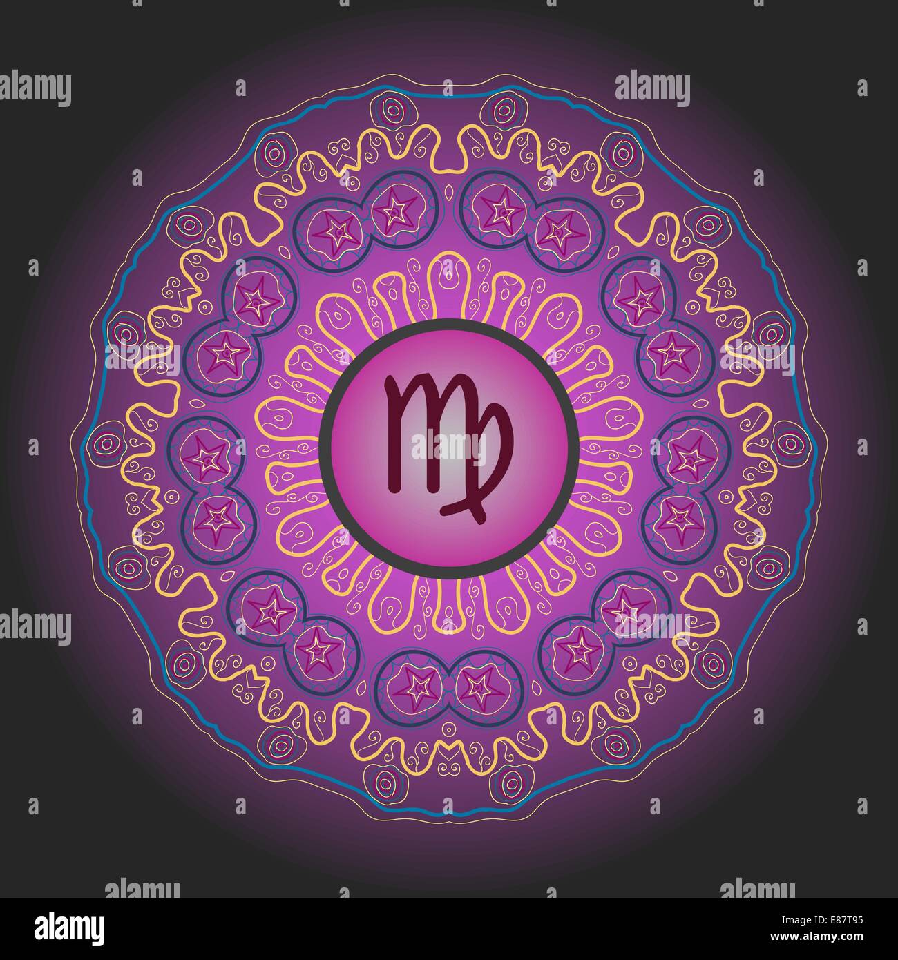 zodiac sign The Virgin (virgo ) violet Stock Vector Image & Art - Alamy