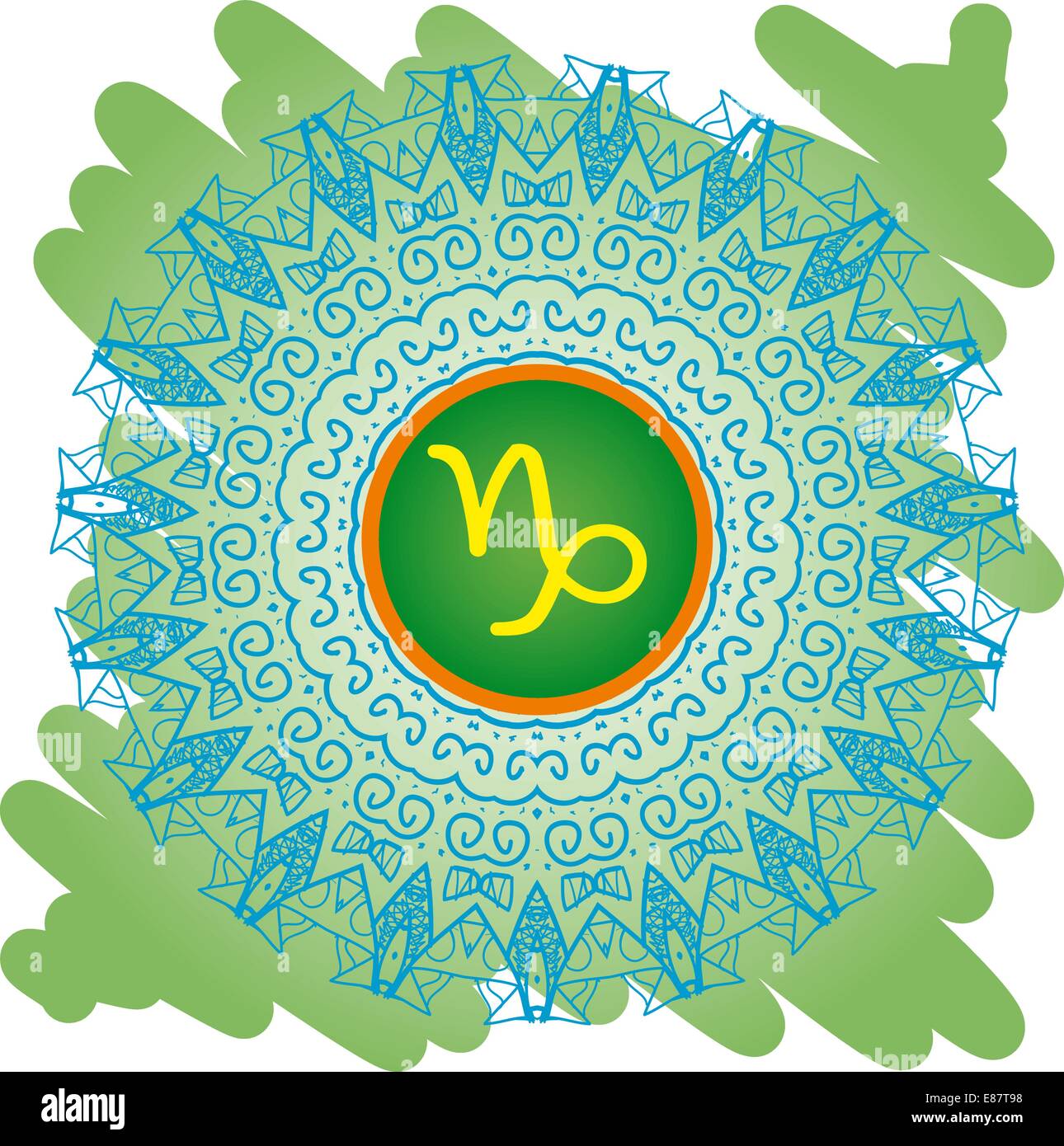 zodiac sign The Goat (capricorn) green Stock Vector Image & Art - Alamy