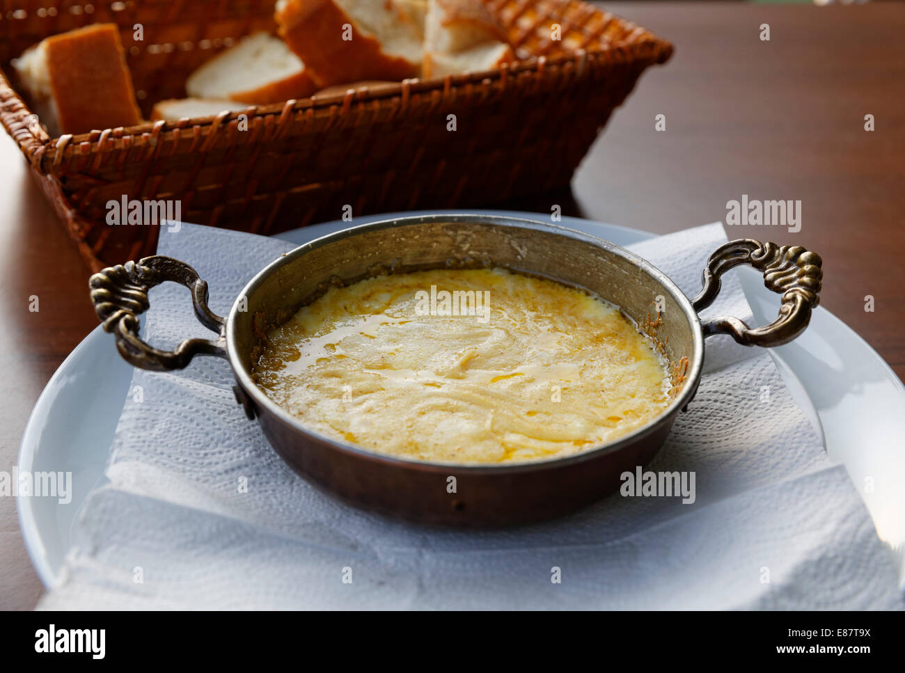 Muhlama, Turkish dish with melted cheese, Uzungöl, Trabzon province ...